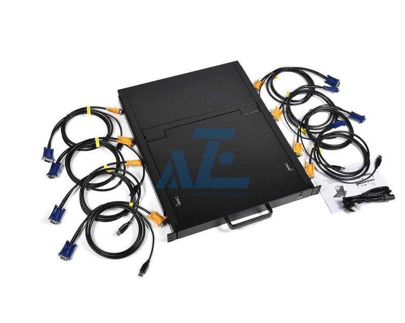 1U 17" 8 Port USB VGA LCD KVM Console | AZE