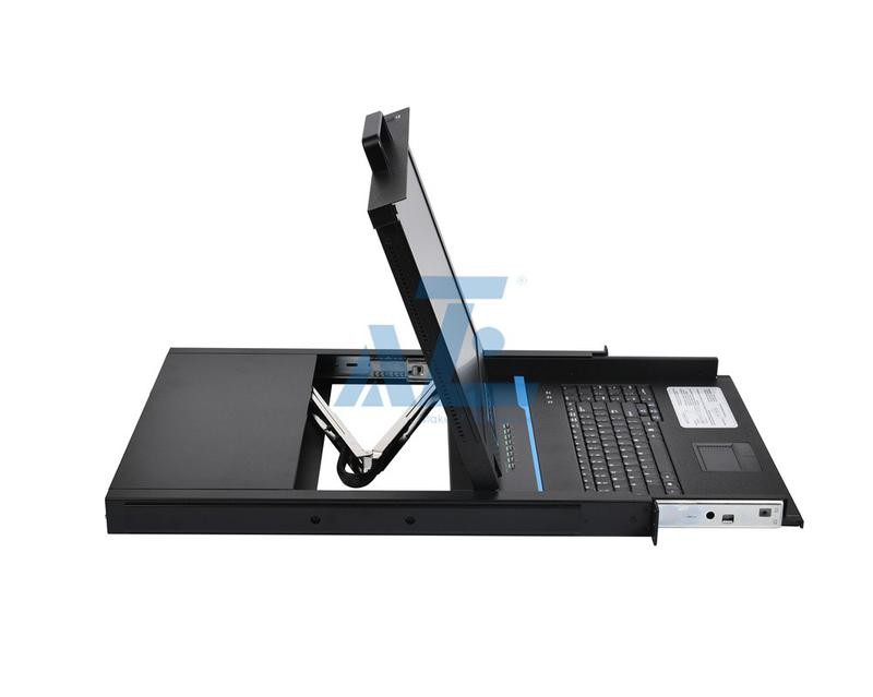 1U Rack Mount 8 Port USB HDMI 19" LCD KVM Console | AZE