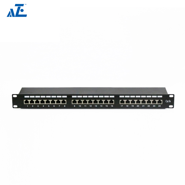 1U 24-Port CAT5e Shielded FTP Patch Panel | AZE