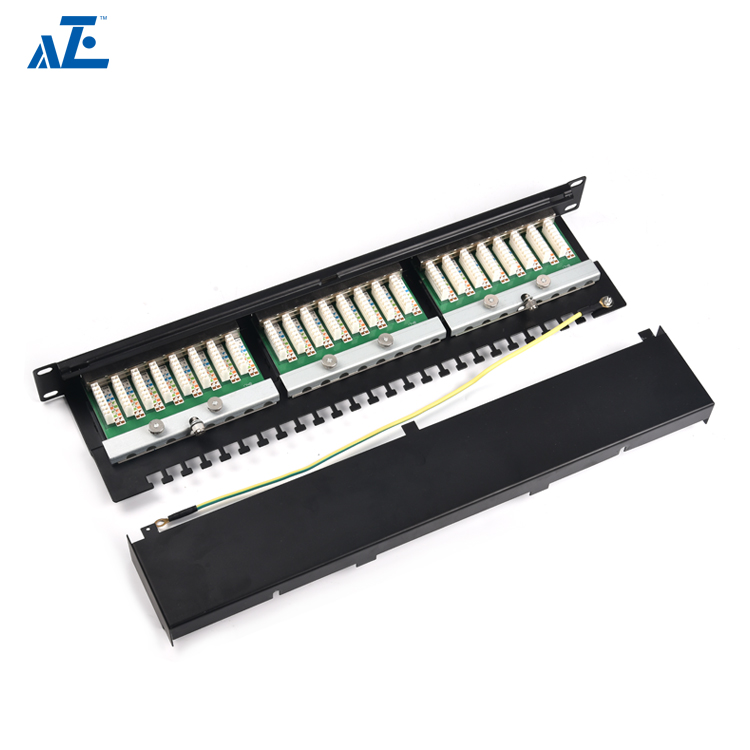 1U 24-Port CAT5e Shielded FTP Patch Panel | AZE