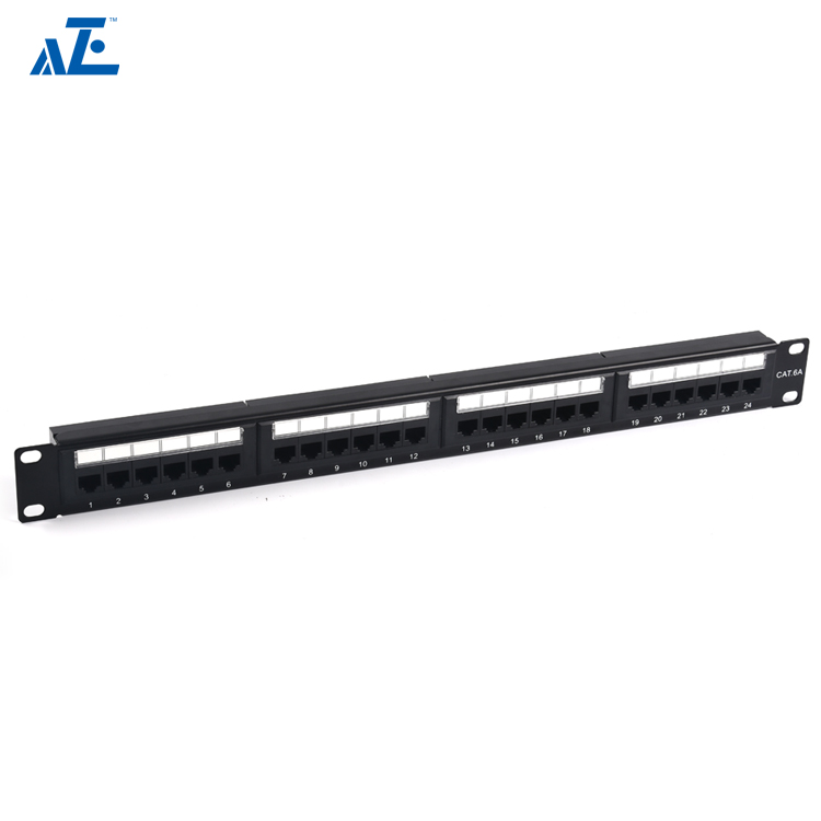 1U 24-Port CAT6A Shielded FTP Patch Panel | AZE