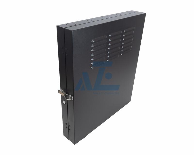 2U Vertical Wall Mount Rack Enclosure - 36 Inch Switch Depth | AZE