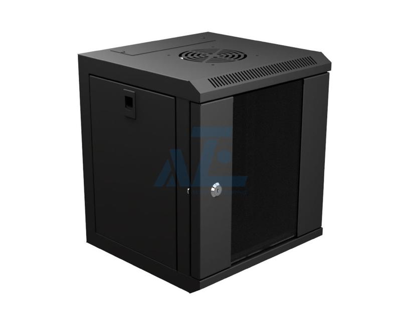 6U 10 in. SOHO Wall Mount Network Cabinet with Locking Glass Door,12 in ...