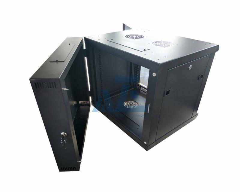 12U 600mmW x 600mmD Swing-out Hinged Wall Mount Network Cabinet ...