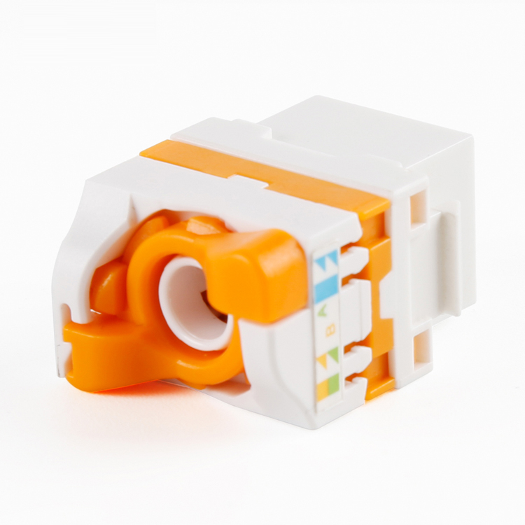 CAT6A RJ45 (8P8C) Unshielded Punch Down Keystone Jack Module | AZE