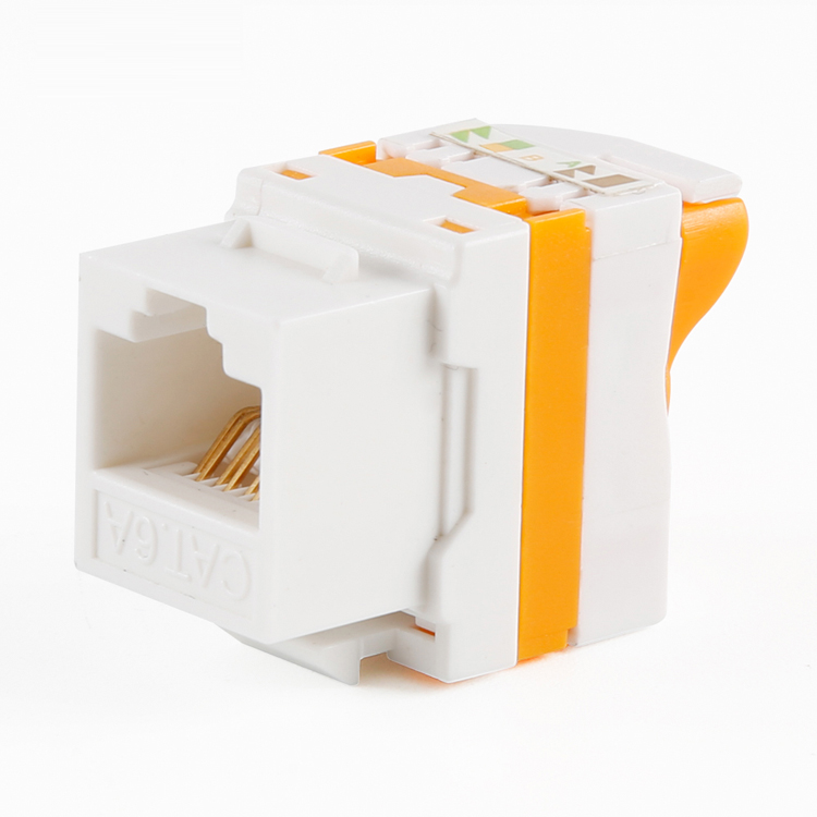 CAT6A RJ45 (8P8C) Unshielded Punch Down Keystone Jack Module | AZE