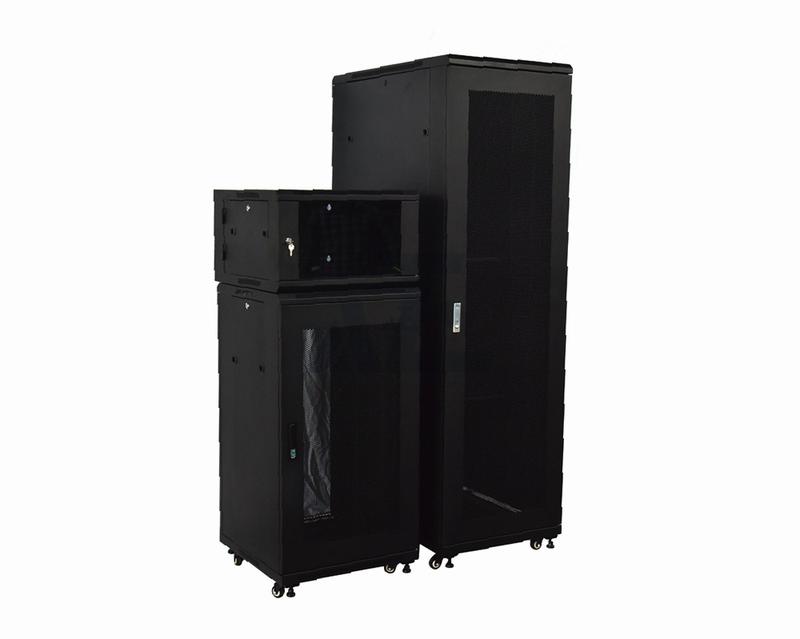 Floor Standing Network Rack Cabinet,37U, Black, 1833H x 600W x 1000D mm ...